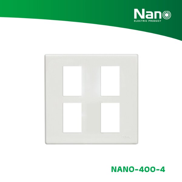 NANO หน้ากากขอบเหลี่ยม 4x4 นิ้ว 4 ช่อง Classic series สีขาว (80 ชิ้น ...