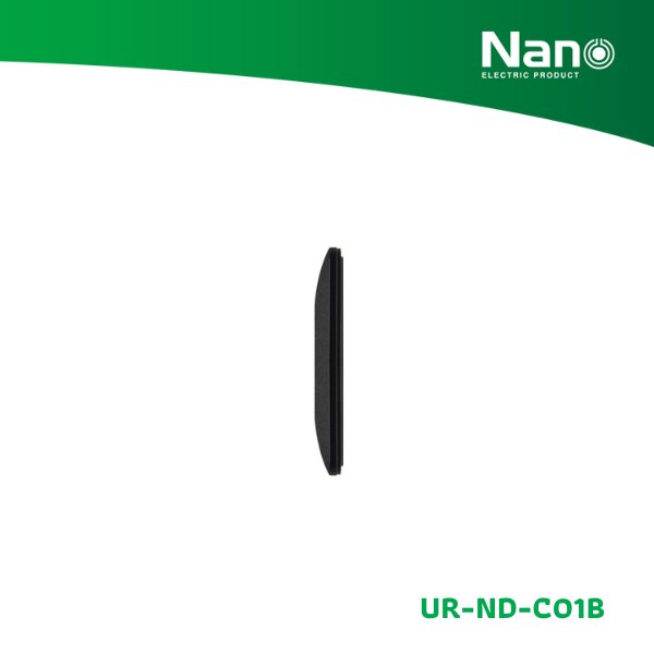 NANO แผงหน้ากากขอบมน ขนาด 1 ช่อง Nordic series สีดำ (1 ชิ้น/กล่อง) รุ่น UR-ND-C01B - NANO ...