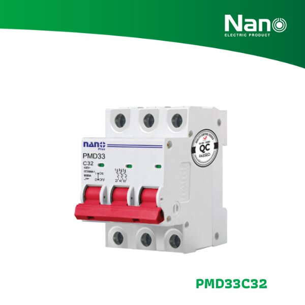 NANO เซอร์กิตเบรกเกอร์ NANO PLUS 3P 32A 6kA (1 ชิ้น/กล่อง, 4 ชิ้น/กล่อง ...