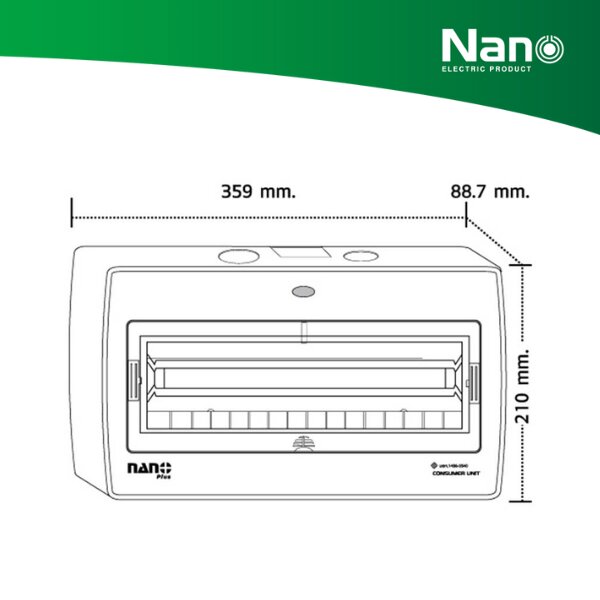 NANO ตู้คอนซูมเมอร์ยูนิต NANO PLUS ขนาด 14-16 ช่อง (ตู้เปล่า) (1 ชิ้น ...