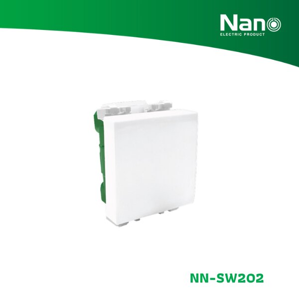 NANO สวิตซ์ 2 ทาง ขนาด 1.5 ช่อง Classic series สีขาว (1 ชิ้น/กล่อง, 10 ...