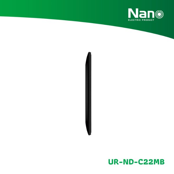 NANO แผงหน้ากากขอบมน ขนาด 4 ช่อง Nordic series สีดำด้าน (1 ชิ้น/กล่อง) รุ่น UR-ND-C22MB - NANO ...