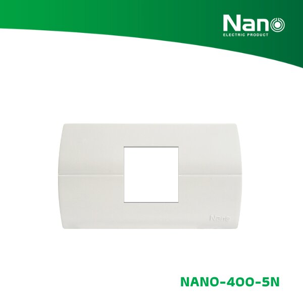 NANO หน้ากากขอบเหลี่ยมโค้ง 2x4 นิ้ว 2 ช่องกลาง Classic series สีขาว (80 ชิ้น/กล่อง) รุ่น NANO ...