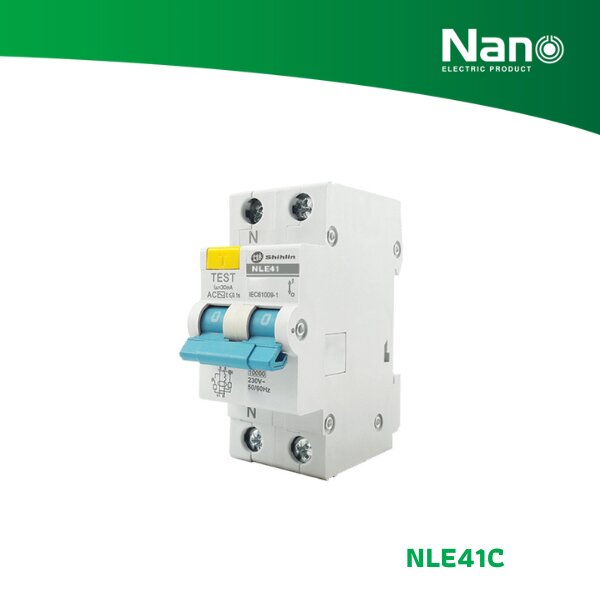 NANO เซอร์กิตเบรกเกอร์กันดูด RCBO 2P 20A 10kA (1 ชิ้น/กล่อง) รุ่น NLE41C20 - NANO ELECTRIC PRODUCT