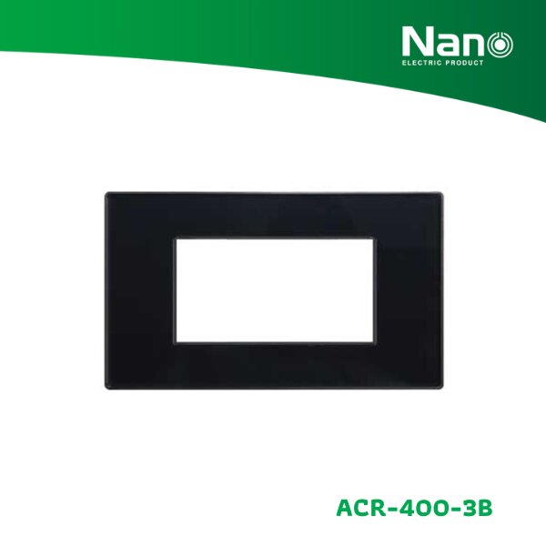 NANO แผงหน้ากากอะคริลิค พร้อมตะแกรง ขนาด 3 ช่อง Classic series (100 ชิ้น/กล่อง) รุ่น ACR-400-3B ...
