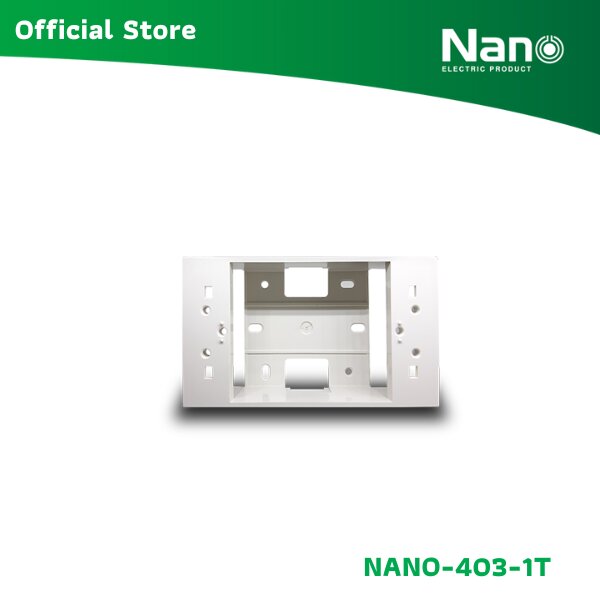 NANO กล่องลอยขอบเหลี่ยม (แบบหนา) ขนาด 2x4x1.5" สีขาว (50 ชิ้น/กล่อง) รุ่น NANO-403-1T - NANO ...