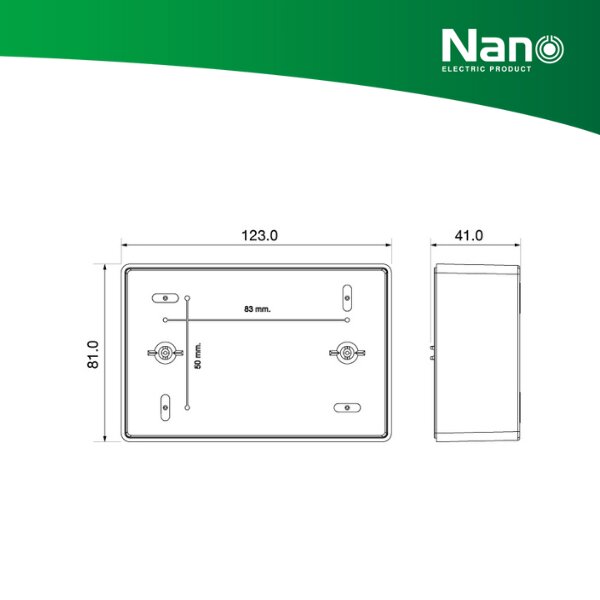 NANO กล่องลอย รุ่นหนา Classic Series สีขาว (1 ชิ้น/กล่อง) รุ่น NANO-416W-BOX - NANO ELECTRIC PRODUCT