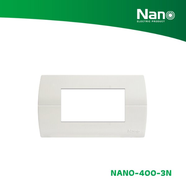 NANO หน้ากากขอบเหลี่ยมโค้ง 2x4 นิ้ว 3 ช่อง Classic series สีขาว (80 ชิ้น/กล่อง) รุ่น NANO-400-3N ...