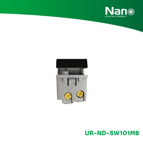 NANO สวิทซ์ 1 ทาง 16A 250V ขนาด 1 ช่อง Nordic series สีดำด้าน (1 ชิ้น/กล่อง) รุ่น UR-ND-SW101MB ...