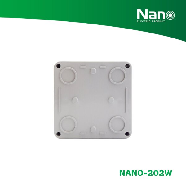 NANO กล่องกันน้ำ ขนาด 4x4x2.5" สีขาว (40 ชิ้น/กล่อง) รุ่น NANO-202W - NANO ELECTRIC PRODUCT
