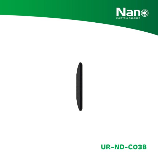 NANO แผงหน้ากากขอบมน ขนาด 3 ช่อง Nordic series สีดำ (1 ชิ้น/กล่อง) รุ่น UR-ND-C03B - NANO ...