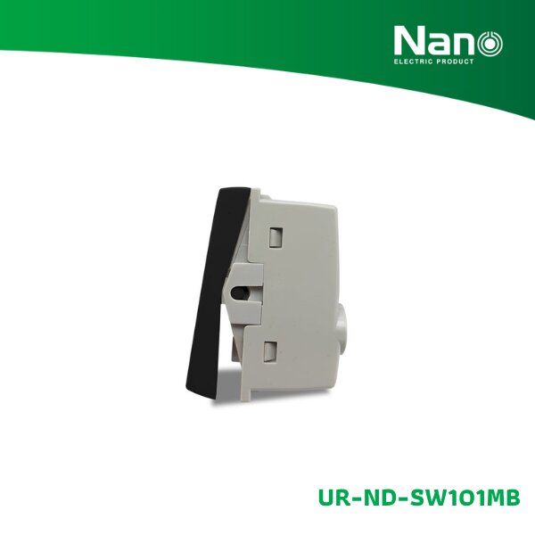 NANO สวิทซ์ 1 ทาง 16A 250V ขนาด 1 ช่อง Nordic series สีดำด้าน (1 ชิ้น/กล่อง) รุ่น UR-ND-SW101MB ...