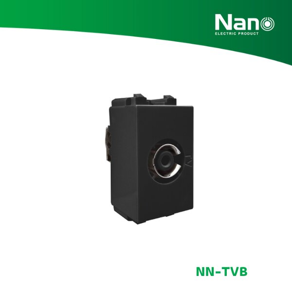NANO เต้ารับโทรทัศน์ ขนาด 1 ช่อง Classic series สีดำ (1 ชิ้น/กล่อง, 20 ชิ้น/กล่อง) รุ่น NN-TVB ...