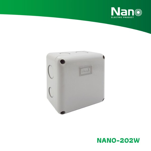 NANO กล่องกันน้ำ ขนาด 4x4x2.5" สีขาว (40 ชิ้น/กล่อง) รุ่น NANO-202W - NANO ELECTRIC PRODUCT