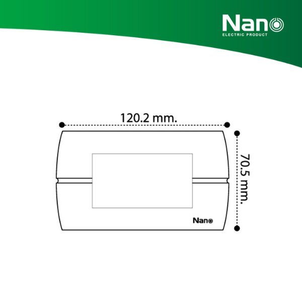 NANO หน้ากากขอบเหลี่ยมโค้ง 2x4 นิ้ว 3 ช่อง Classic series สีขาว (80 ชิ้น/กล่อง) รุ่น NANO-400-3N ...