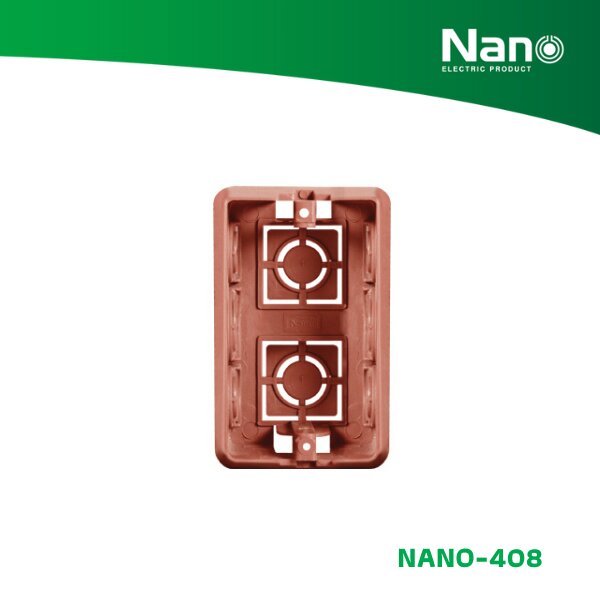 NANO บล็อคฝัง ขนาด 2x4" สีส้ม (100 ชิ้น/กล่อง) รุ่น NANO-408 - NANO ELECTRIC PRODUCT