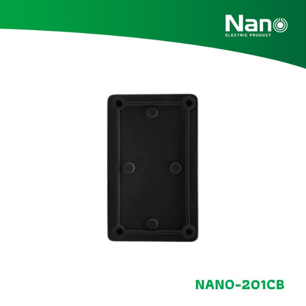NANO กล่องกันน้ำ ขนาด 2x4x2" สีดำ(ฝาใส) (60 ชิ้น/กล่อง) รุ่น NANO-201CB ...
