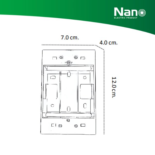 NANO กล่องลอยขอบเหลี่ยม NANO PLUS ขนาด 2x4x1.5" สีขาว (50 ชิ้น/กล่อง) รุ่น 403-1-NNP - NANO ...