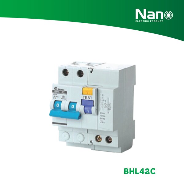 NANO เซอร์กิตเบรกเกอร์กันดูด RCBO 2P+N 50A 10kA (1 ชิ้น/กล่อง) รุ่น BHL42C50A - NANO ELECTRIC ...