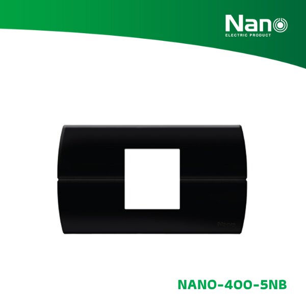 NANO หน้ากากขอบเหลี่ยมโค้ง 2x4 นิ้ว 2 ช่องกลาง Classic series สีดำ (80 ชิ้น/กล่อง) รุ่น NANO-400 ...