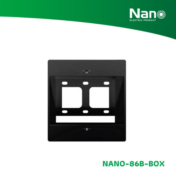 NANO กล่องลอยขอบเหลี่ยมจตุรัส ขนาด 86x86 มิล Classis series สีดำ (1 ชิ้น/กล่อง, 50 ชิ้น/กล่อง ...