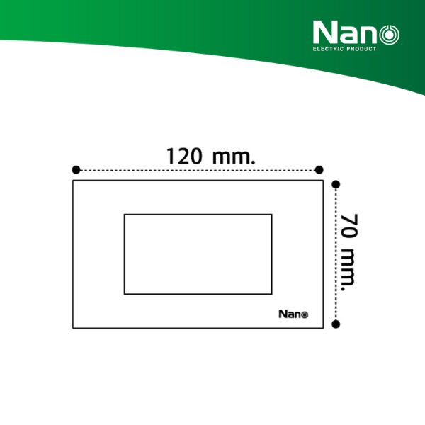 NANO หน้ากากขอบเหลี่ยม 2x4 นิ้ว 3 ช่อง Classic series สีขาว (80 ชิ้น/กล่อง) รุ่น NANO-400-3 ...