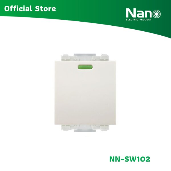 NANO สวิทซ์ 1 ทาง ขนาด 1.5 ช่อง (แบบมีพรายน้ำ) Classic series สีขาว (1 ...