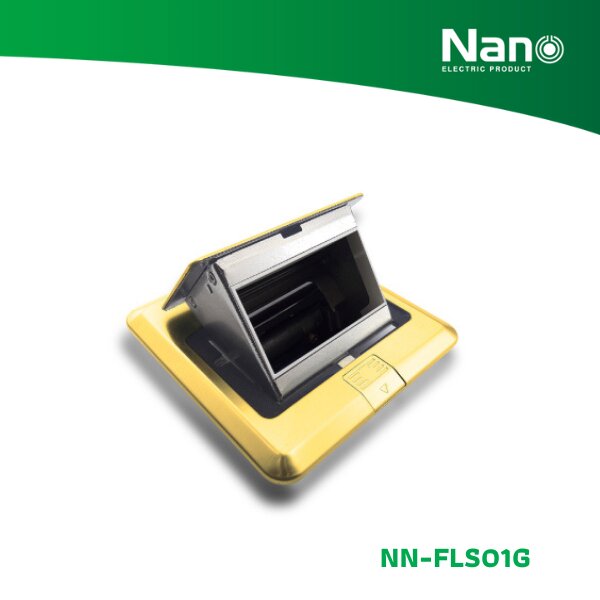NANO เต้ารับฝังพื้น Pop-up floor socket FLS สีทอง (1 ชิ้น/กล่อง) รุ่น NN-FLS01G - NANO ELECTRIC ...