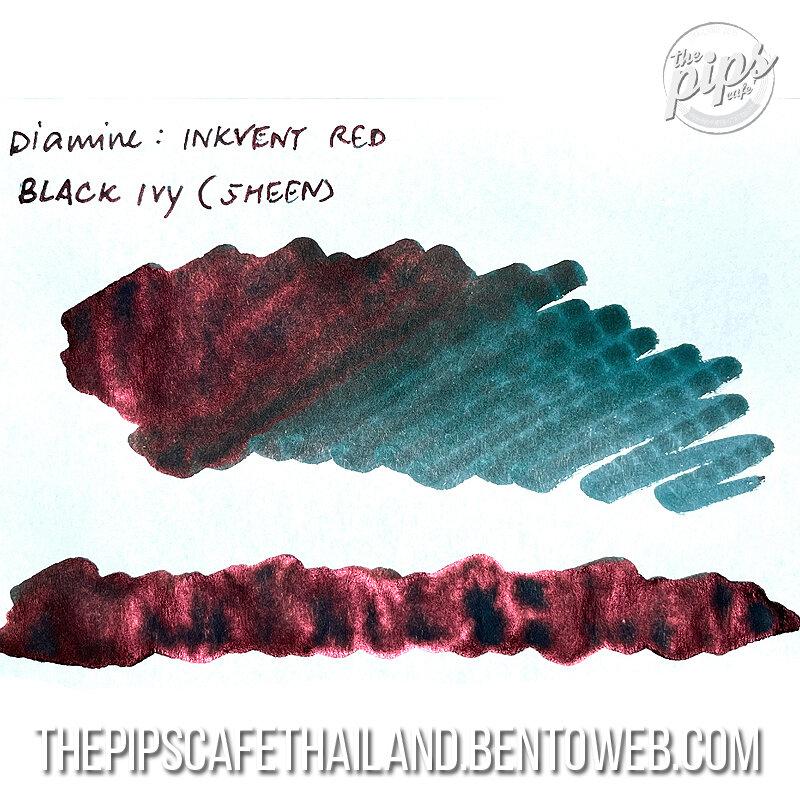 Diamine : Black Ivy (Sheen) - Inkvent Red Edition (50ml.) - The PIPS Cafe'