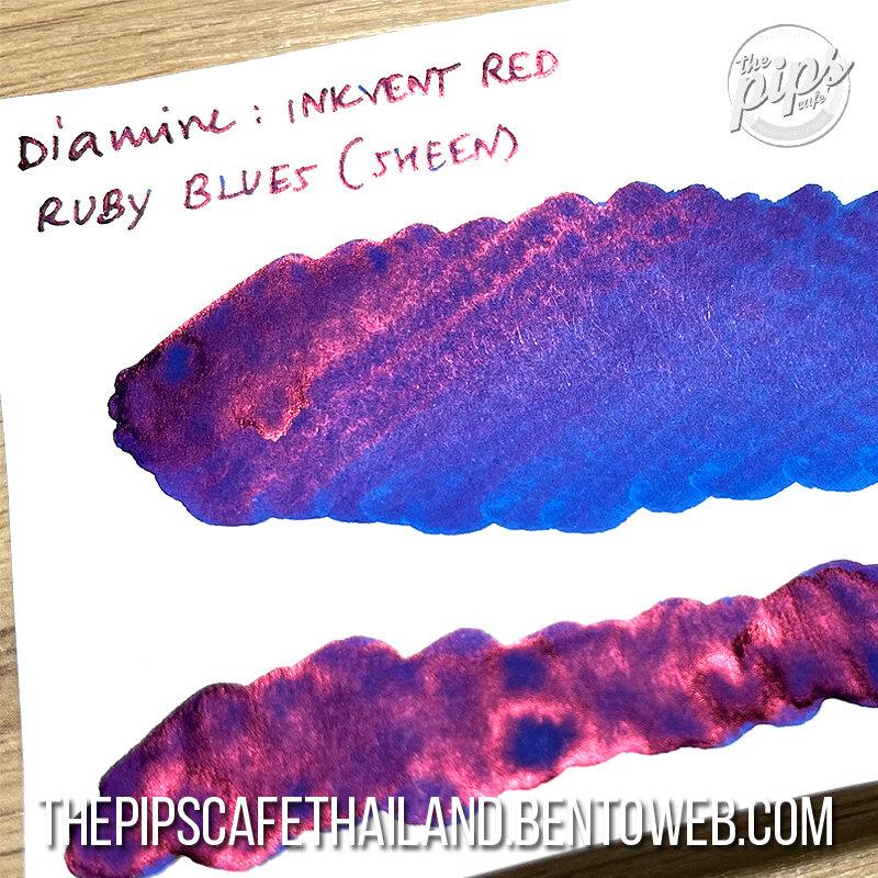 Diamine : Ruby Blues (Sheen) - Inkvent Red Edition (50ml.) - The PIPS Cafe'
