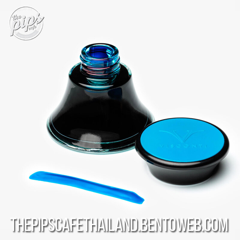 Visconti - Glass Inkwell - Turquoise (50ml.) - The PIPS Cafe'