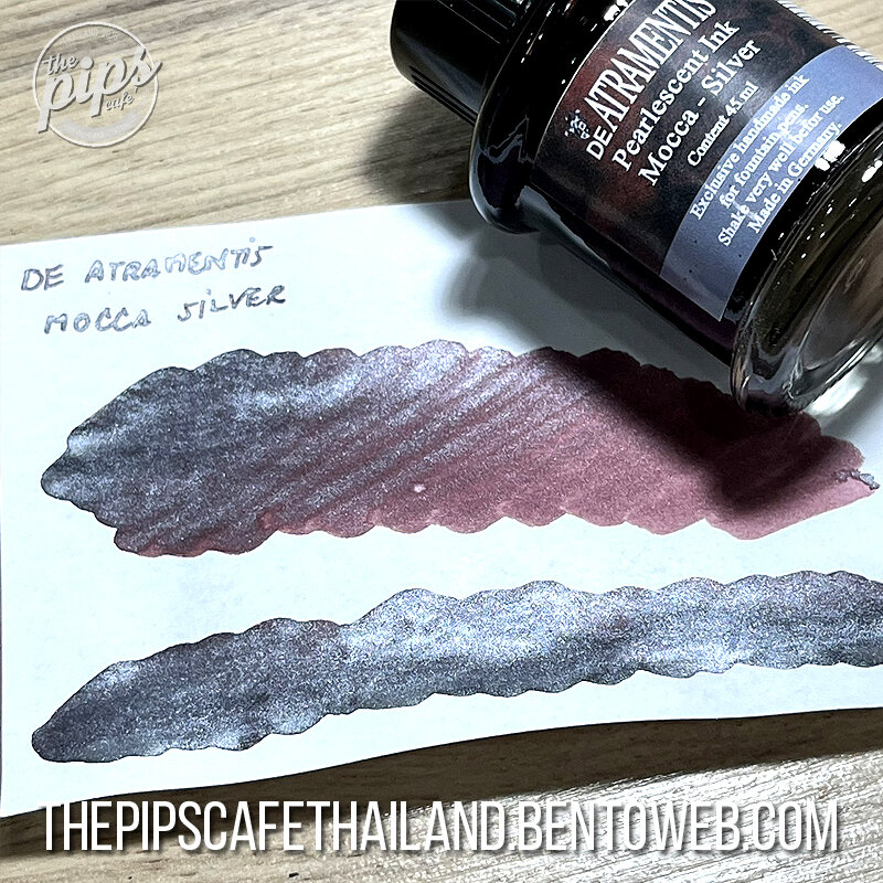 De Atramentis - Pearlescent ink - Mocca Silver (45ml.) - The PIPS Cafe'