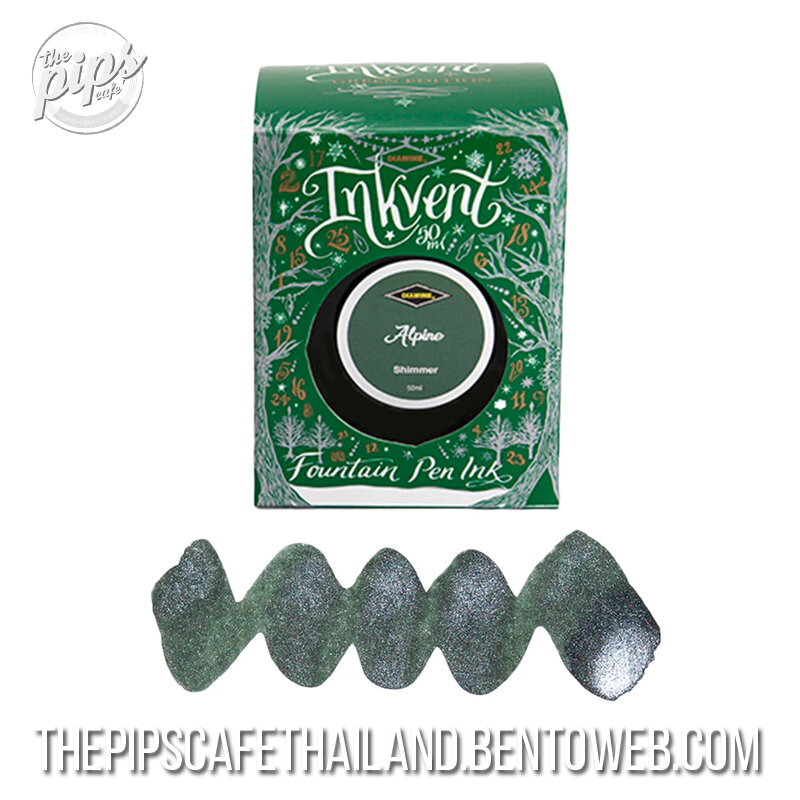 Diamine : Alpine (Shimmer) - Inkvent Green Edition (50ml.) - The PIPS Cafe'