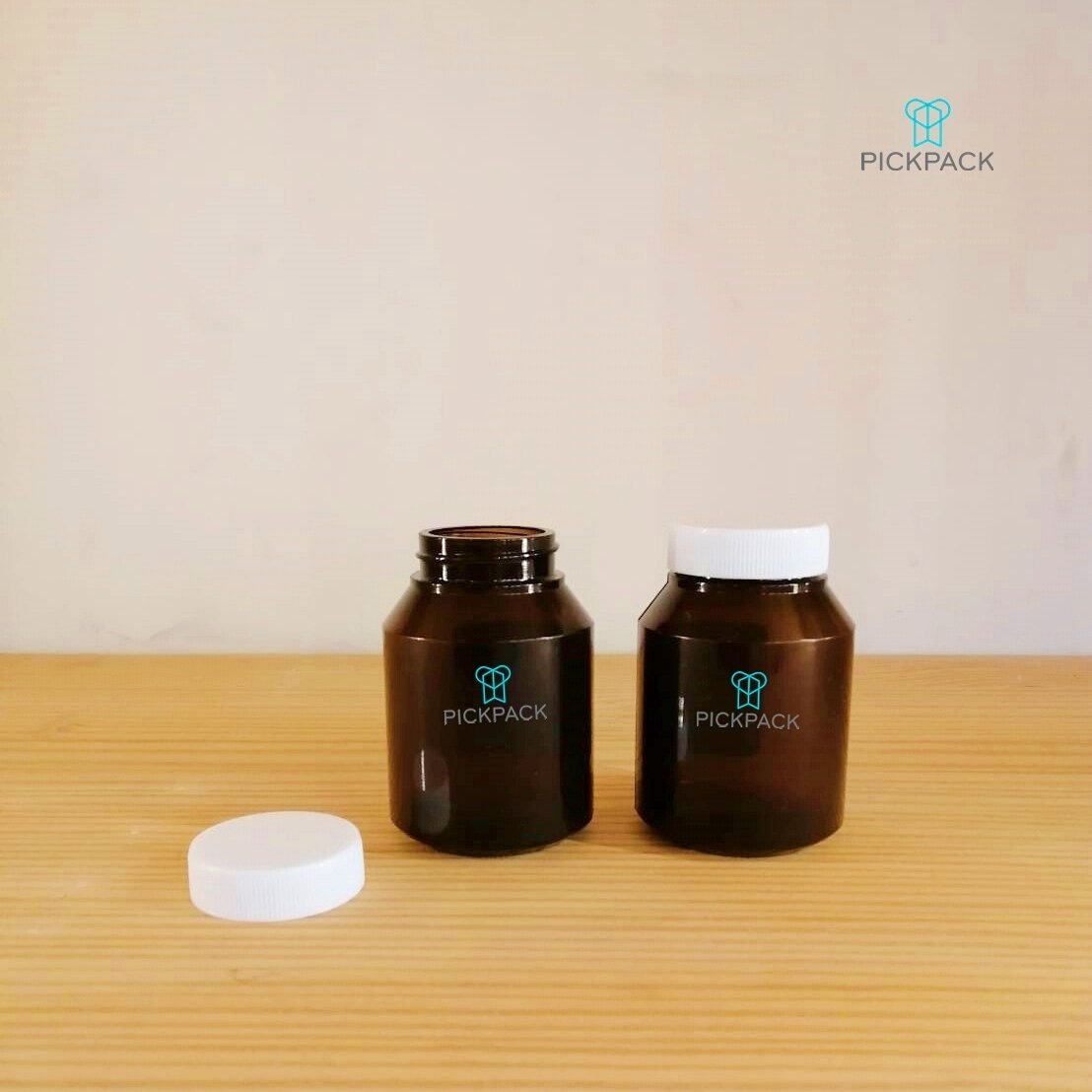 (BMD-0022:2327) ขวดยาเม็ด PVC กลมไหล่ลาด 100ml พร้อมฝาหมุน (Plastic ...