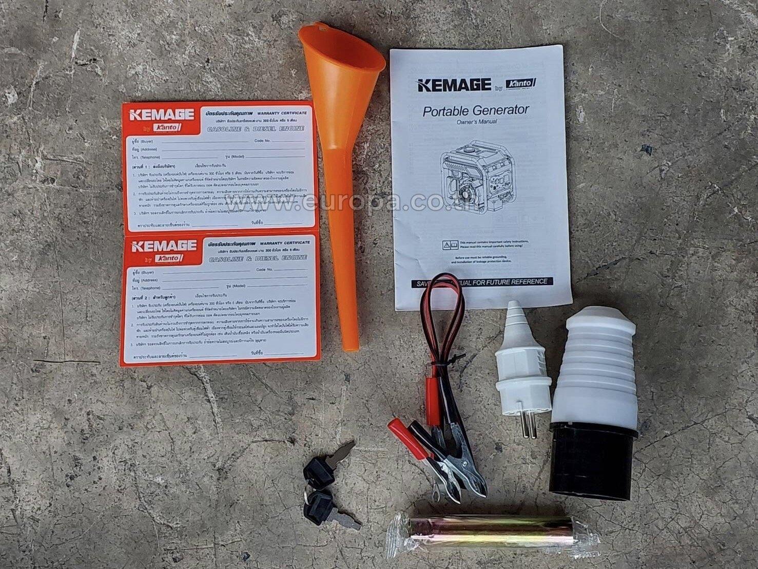 KEMAGE KM-INVT-7.5KW เครื่องปั่นไฟเบนซิน INVERTER 8,000 วัตต์ จ่ายไฟ 220V. 17.0HP (สตาร์ทไฟฟ้า ...