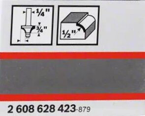 2608628423 BOSCH ดอกเร้าเตอร์ ตีโค้งปลายลูกปืน แกน 1/4 นิ้ว - EUROPA.co.th
