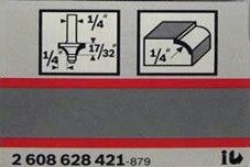 2608628421 BOSCH ดอกเร้าเตอร์ ตีโค้งปลายลูกปืน แกน 1/4 นิ้ว - HereTools
