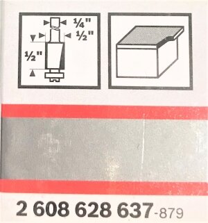 2608628637 BOSCH ดอกเร้าเตอร์ ตรงปลายลูกปืน แกน 1/4 นิ้ว - EUROPA.co.th