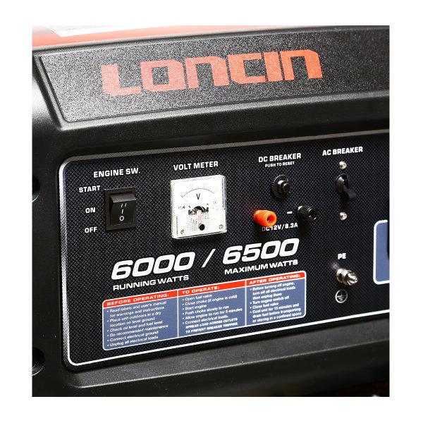LONCIN LC8000D เครื่องปั่นไฟเบนซิน 6.5 Kw. 220V.(สตาร์ทไฟฟ้า) - EUROPA ...