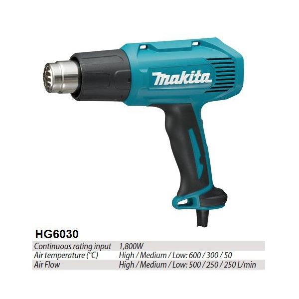 Makita HG6030 เครื่องเป่าลมร้อน (ปรับได้ 3 ระดับ | 1800 วัตต์ | ไม่มี ...