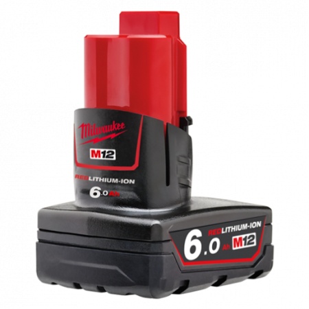 Milwaukee M12 B6 แบตเตอรี่ 12V. 6.0 Ah. (รับประกัน 1 ปี) - EUROPA.co.th