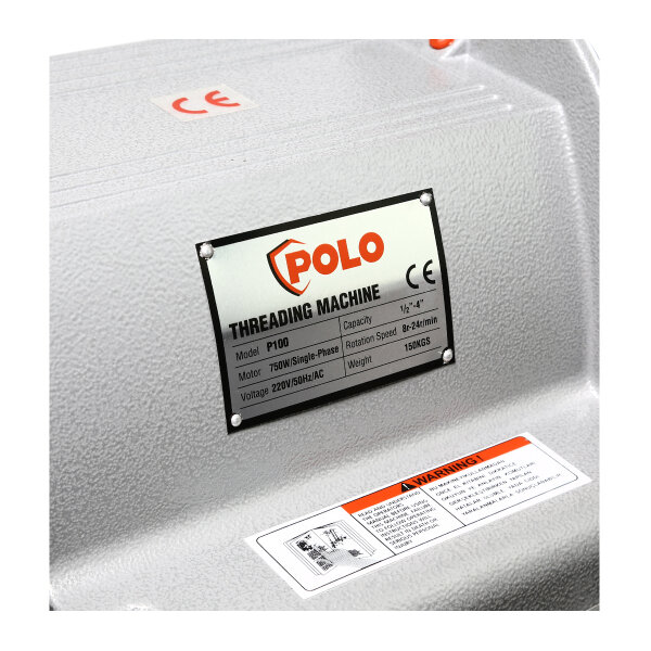 POLO P100 เครื่องต๊าปเกลียวท่อ 4 นิ้ว (750W.| 220V.| รับประกัน 1 ปี ...