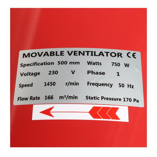 POLO SHT-50 พัดลมถังกลม (พัดลมท่อ) 20 นิ้ว (220V.| 750 วัตต์ 4P | ไม่รวมท่อ) - EUROPA.co.th