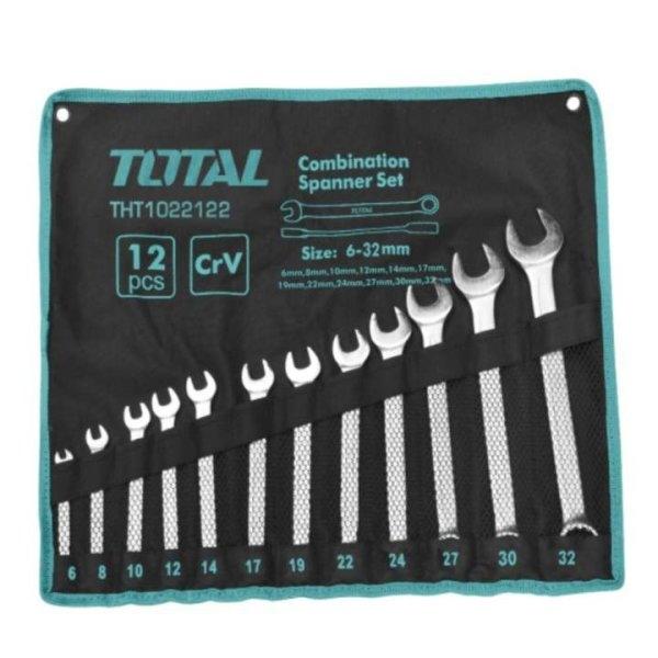 TOTAL THT-102RK086 ประแจปากตาย แหวนฟรีข้าง 8 ตัว/ชุด (เบอร์ 8-19 มม.| # 8,10,12,13,14,15,17,19 ...