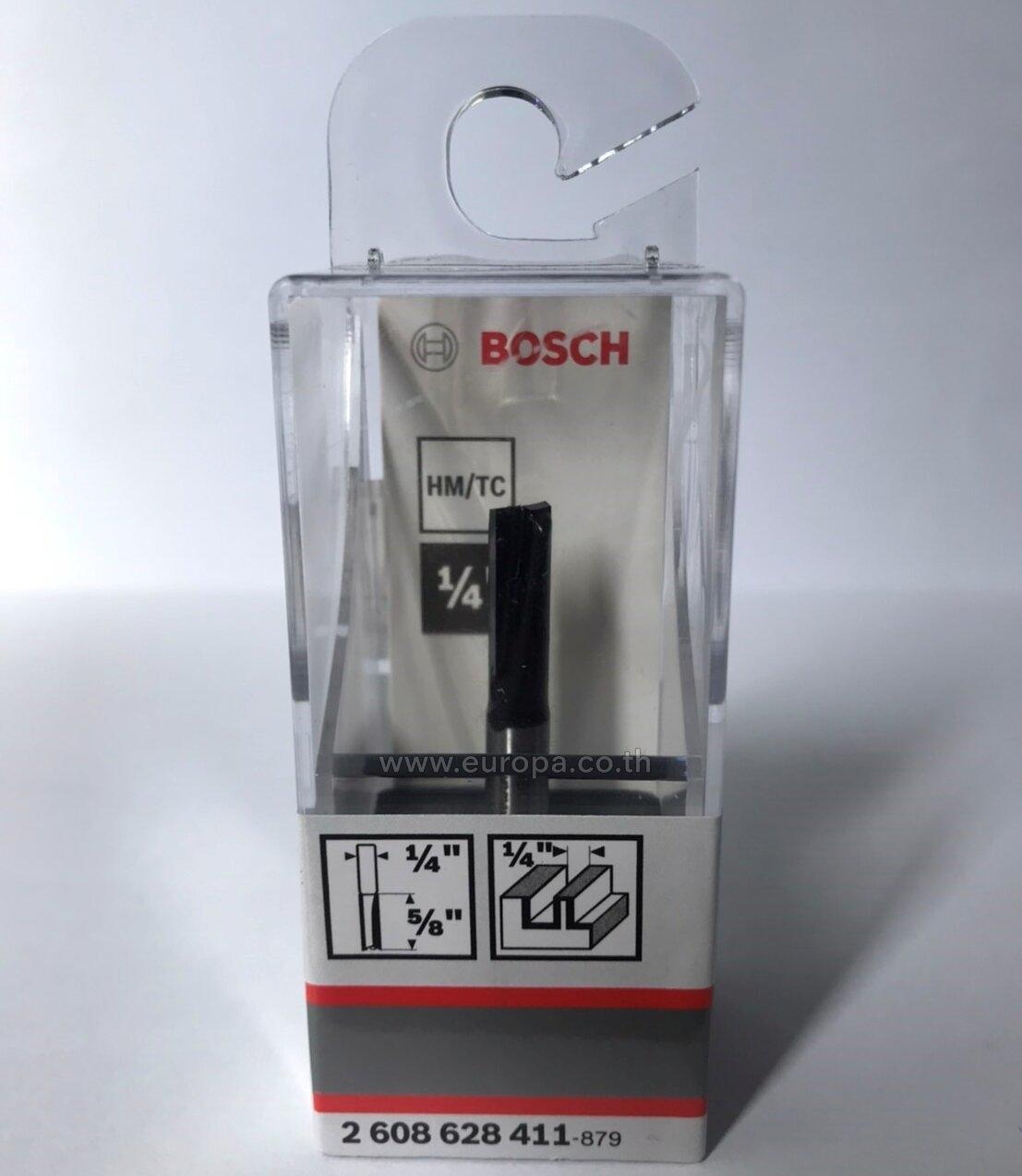2608628411 BOSCH ดอกเร้าเตอร์ ตรง แกน 1/4 นิ้ว - EUROPA.co.th