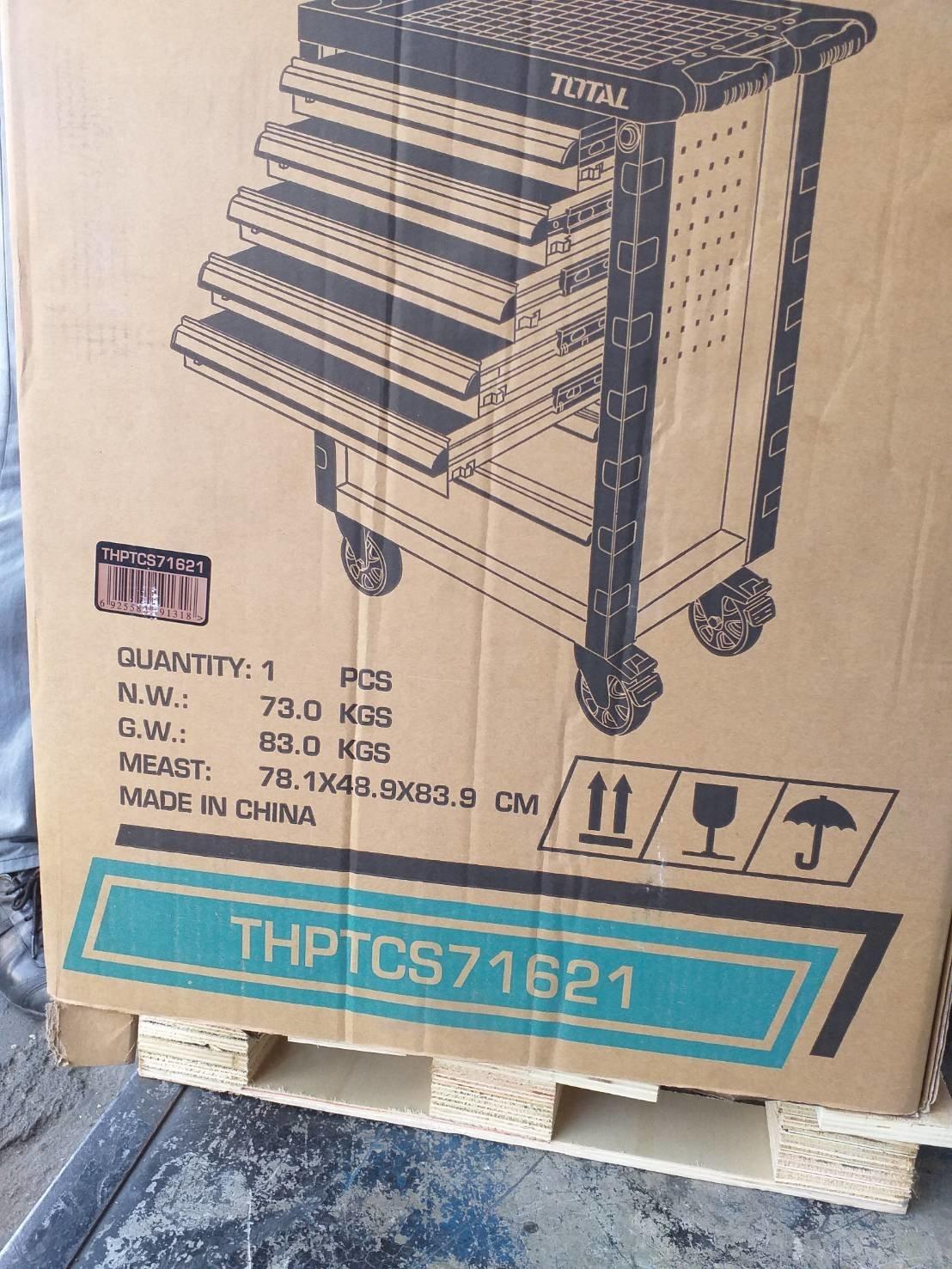 TOTAL THPTCS71621 ตู้เครื่องมือช่าง 7 ชั้น พร้อมอุปกรณ์ 162 ชิ้น ...