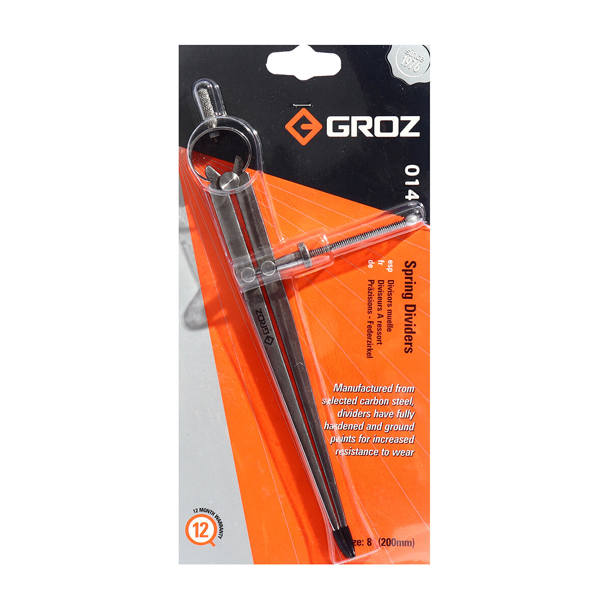 GROZ DD วงเวียนขีดเหล็กมีสปริง (Spring Dividers) - EUROPA.co.th