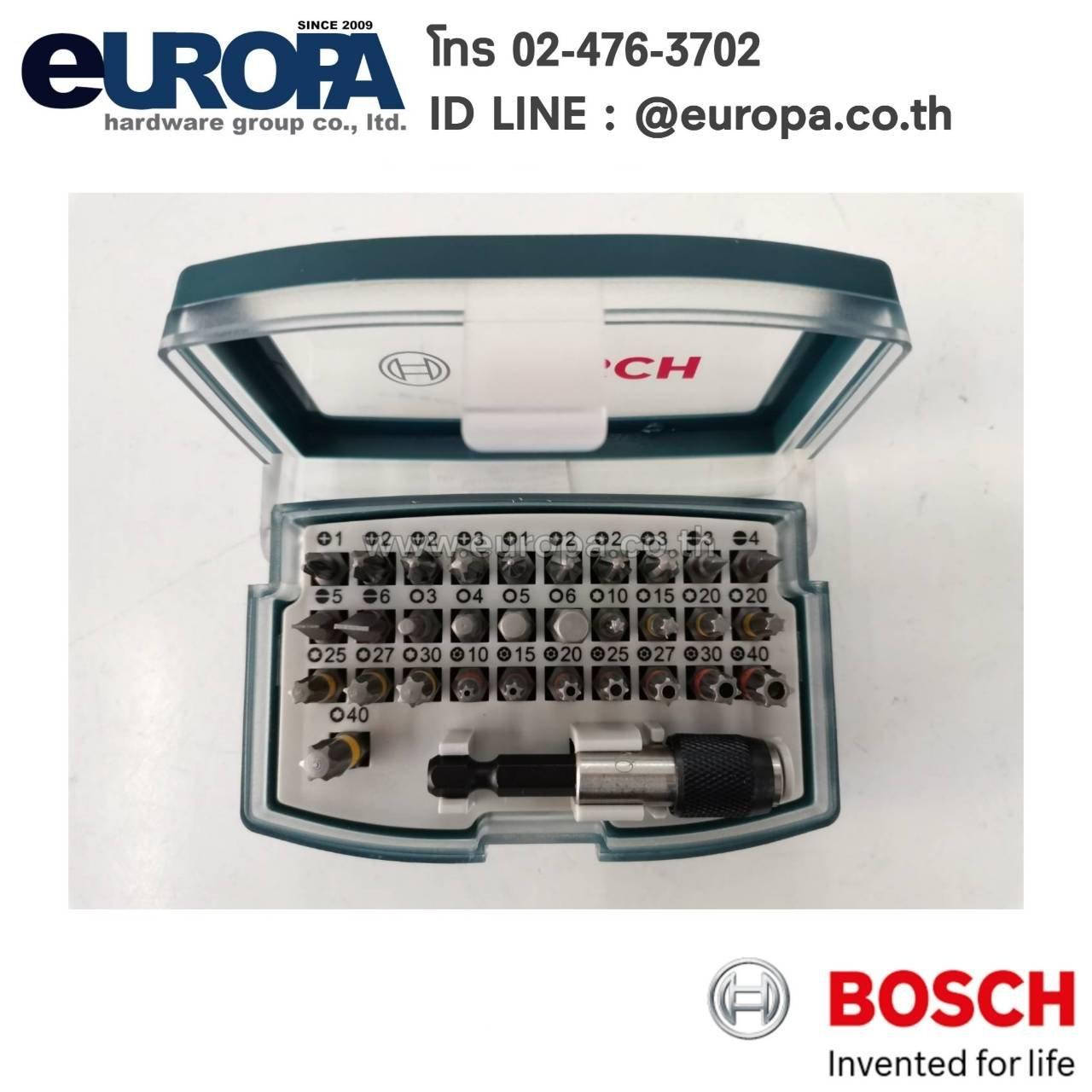 2607017359 BOSCH ชุดดอกไขควง พร้อมข้อต่ออเนกประสงค์ X-Line 32 ชิ้น ...