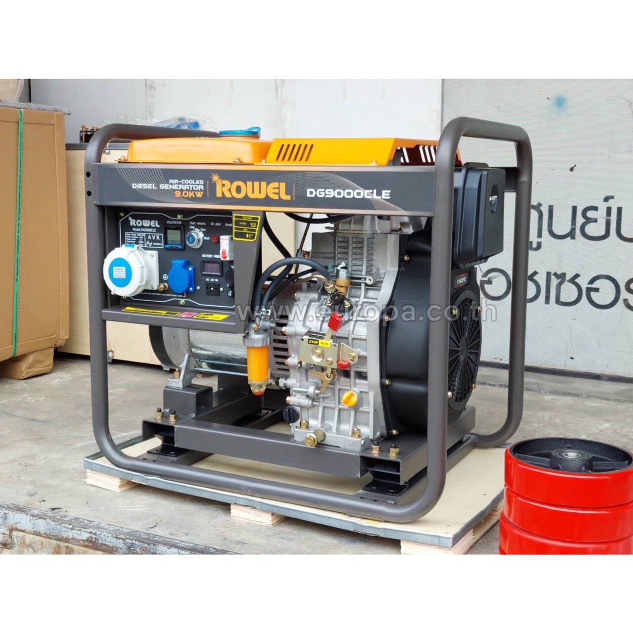 ROWEL DG9000CLE เครื่องปั่นไฟดีเซล 9.0 KW. (สตาร์ทไฟฟ้า | รับประกัน 1 ปี) - EUROPA.co.th