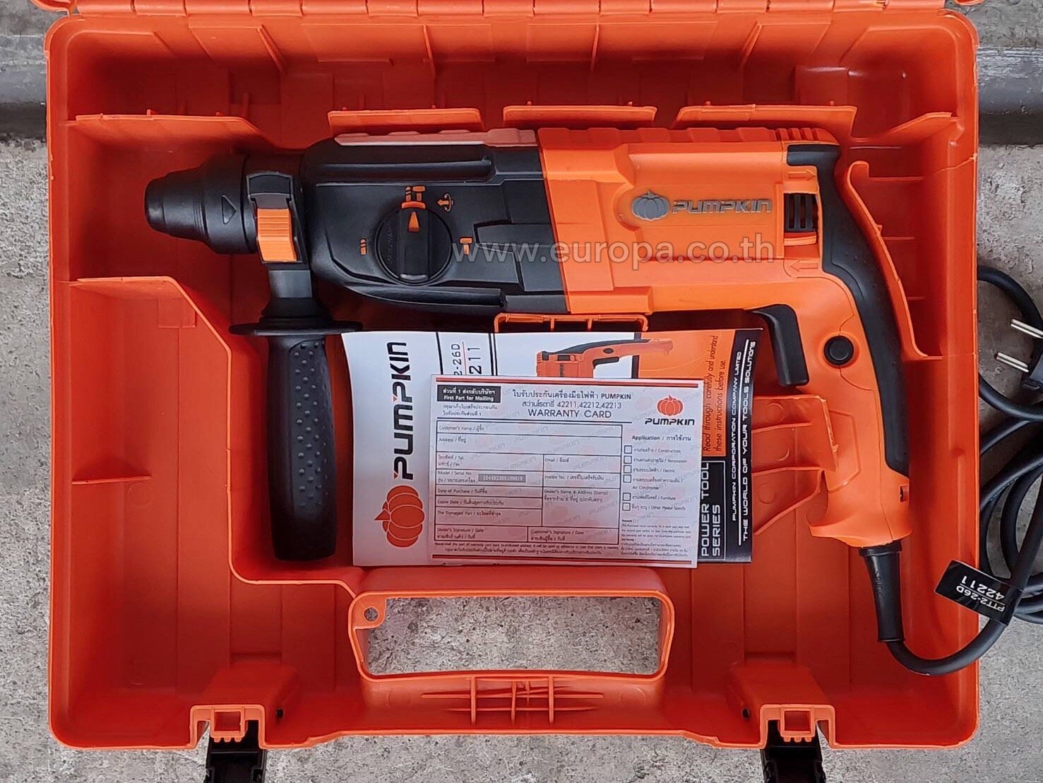 PUMPKIN PTT2-26D-42211 สว่านโรตารี่ 3 ระบบ (880W.220V| รับประกันเฉพาะ ...